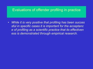Offender Profiling and Linking Crime.ppt