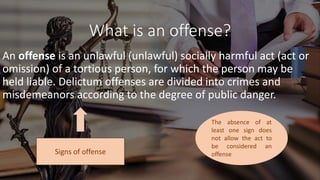 Concepts and types of offenses | PPTX