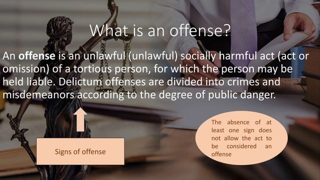 Concepts and types of offenses | PPTX