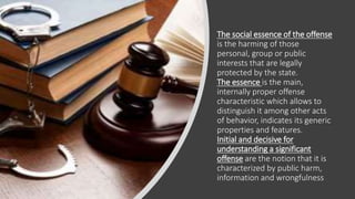 Concepts and types of offenses | PPTX