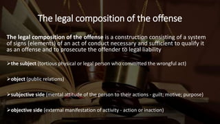 Concepts and types of offenses | PPTX