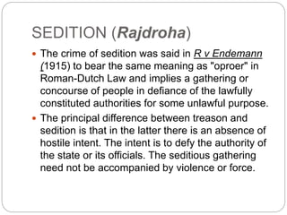 Offenses against the Security of State | PPTX