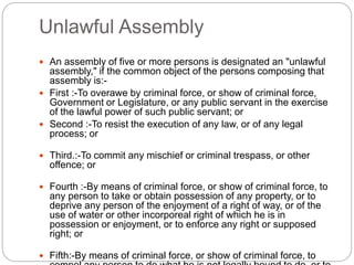 Offenses relating to Public Order | PPTX