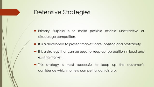 Offensive & defensive strategies | PPT