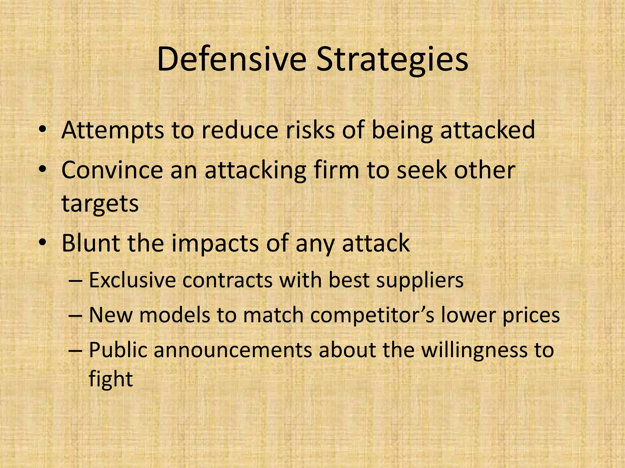 Offensive & deffense strategies | PPT