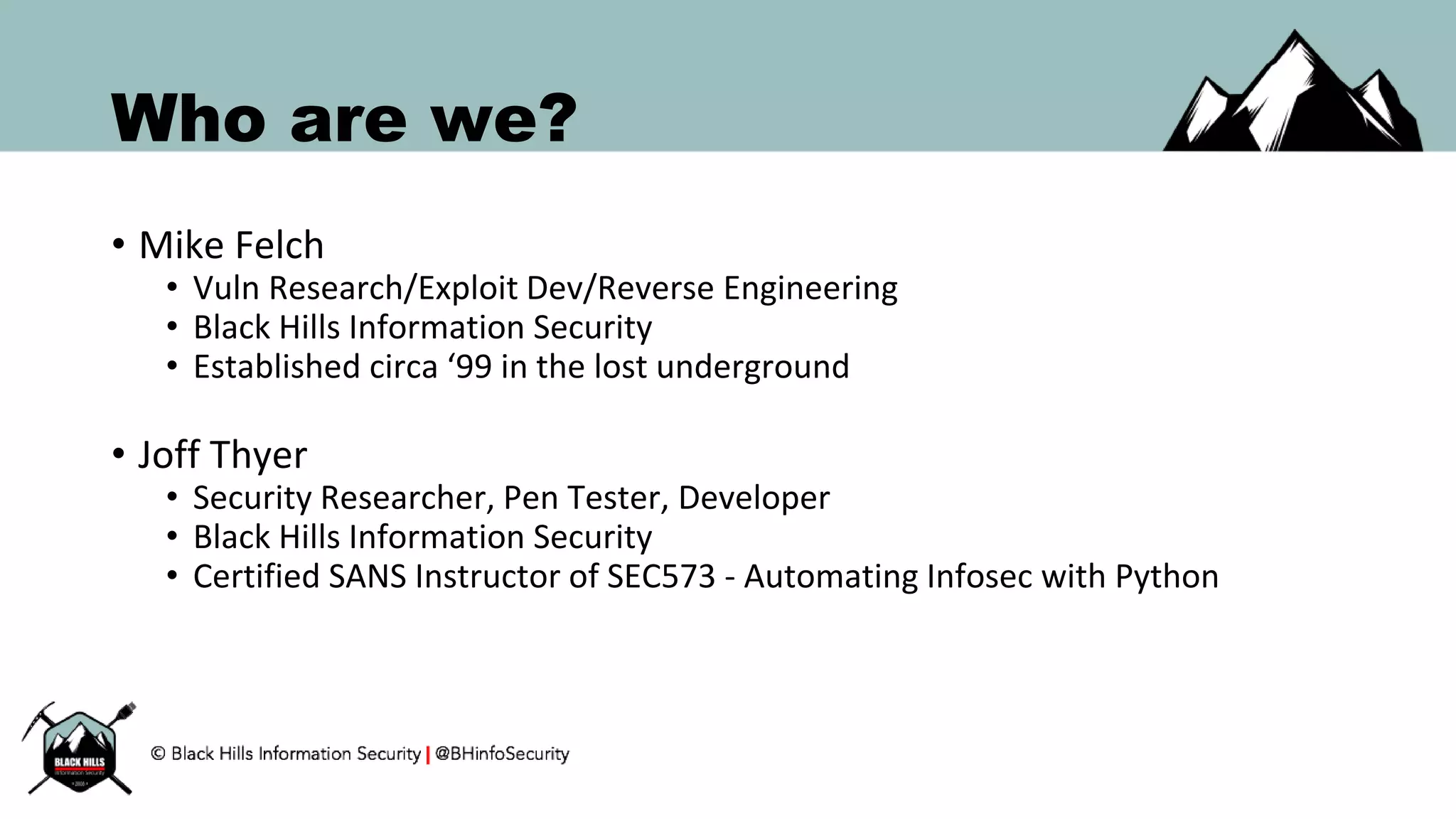 Offensive Python For Pentesting Ppt