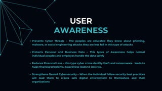 cybersecurity is the awareness to prevent cyber threats | PDF