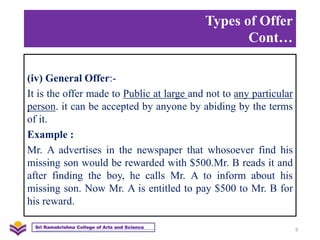 Legal Offer - Contract Law - BL.Unit I.pptx | Free Download