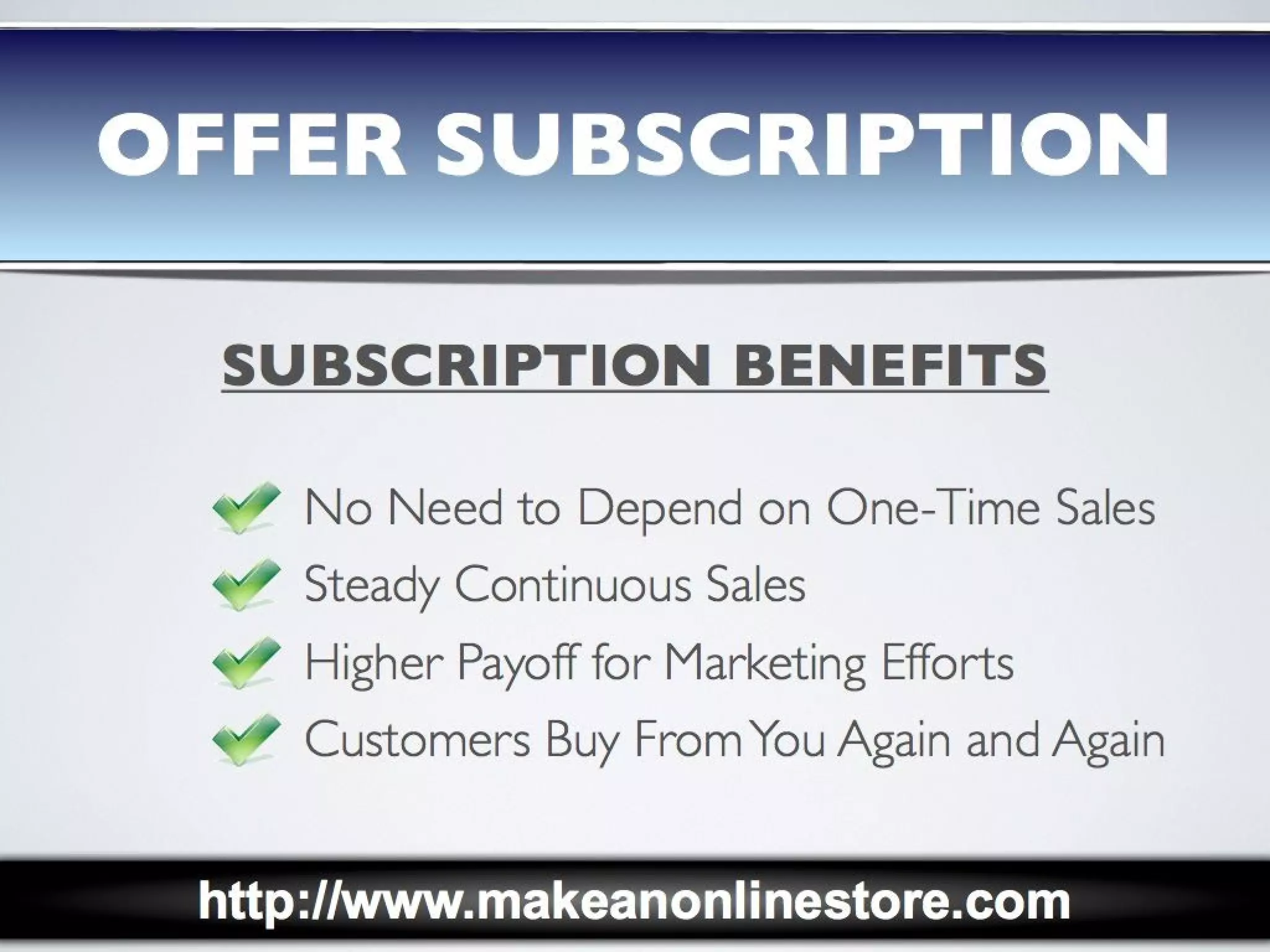 Offer Subscription | PPT