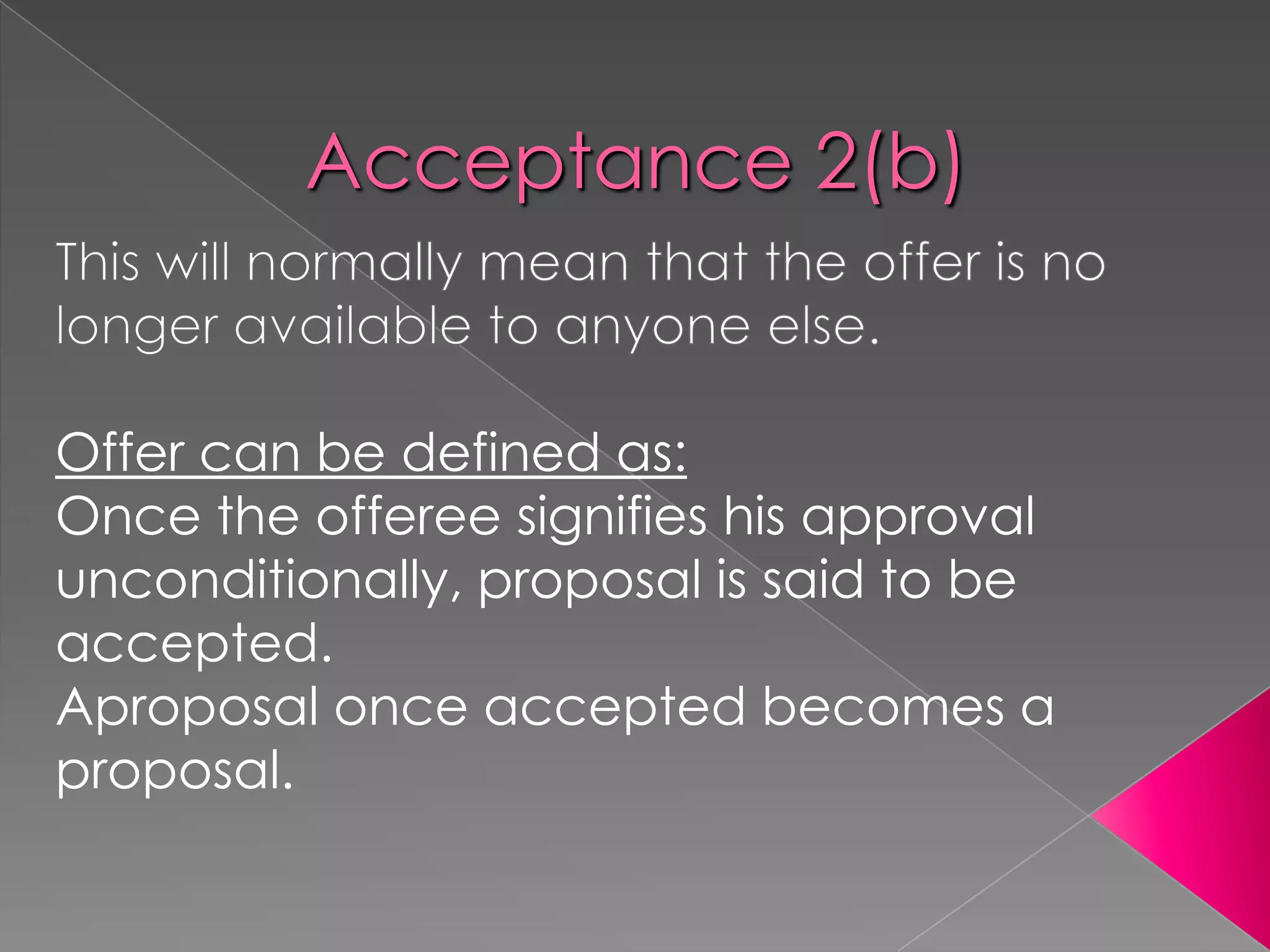 Offer & acceptance | PPT
