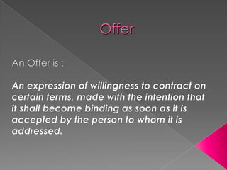 Offer & acceptance | PPT