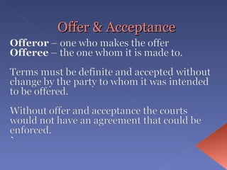 Offer & acceptance | PPT