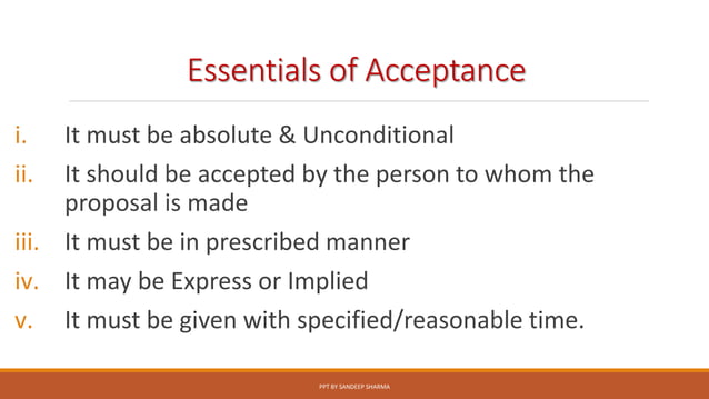 "Offer & Acceptance" (Chapter 4) - Business Law | PPTX | Business ...