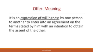 "Offer & Acceptance" (Chapter 4) - Business Law | PPT