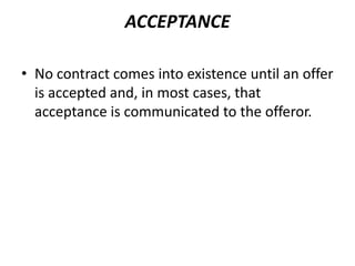 Offer & acceptance acceptance | PPTX