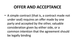 Offer & acceptance offer | PPTX