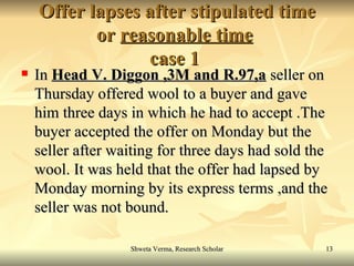 Offer And Acceptance | PPT