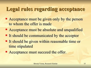 Offer And Acceptance | PPT