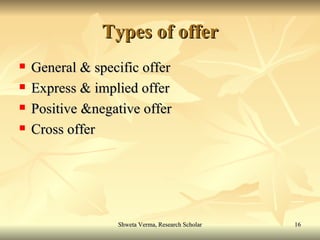 Offer And Acceptance | PPT