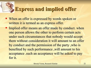 Offer And Acceptance | PPT
