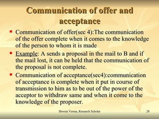 Offer And Acceptance | PPT