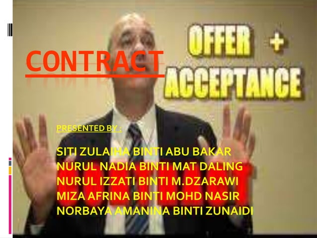 Offer and acceptance | PPT