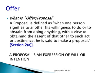 Offer and acceptance | PPTX