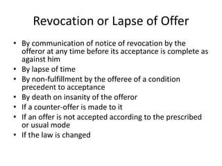 Offer and acceptance | PPTX