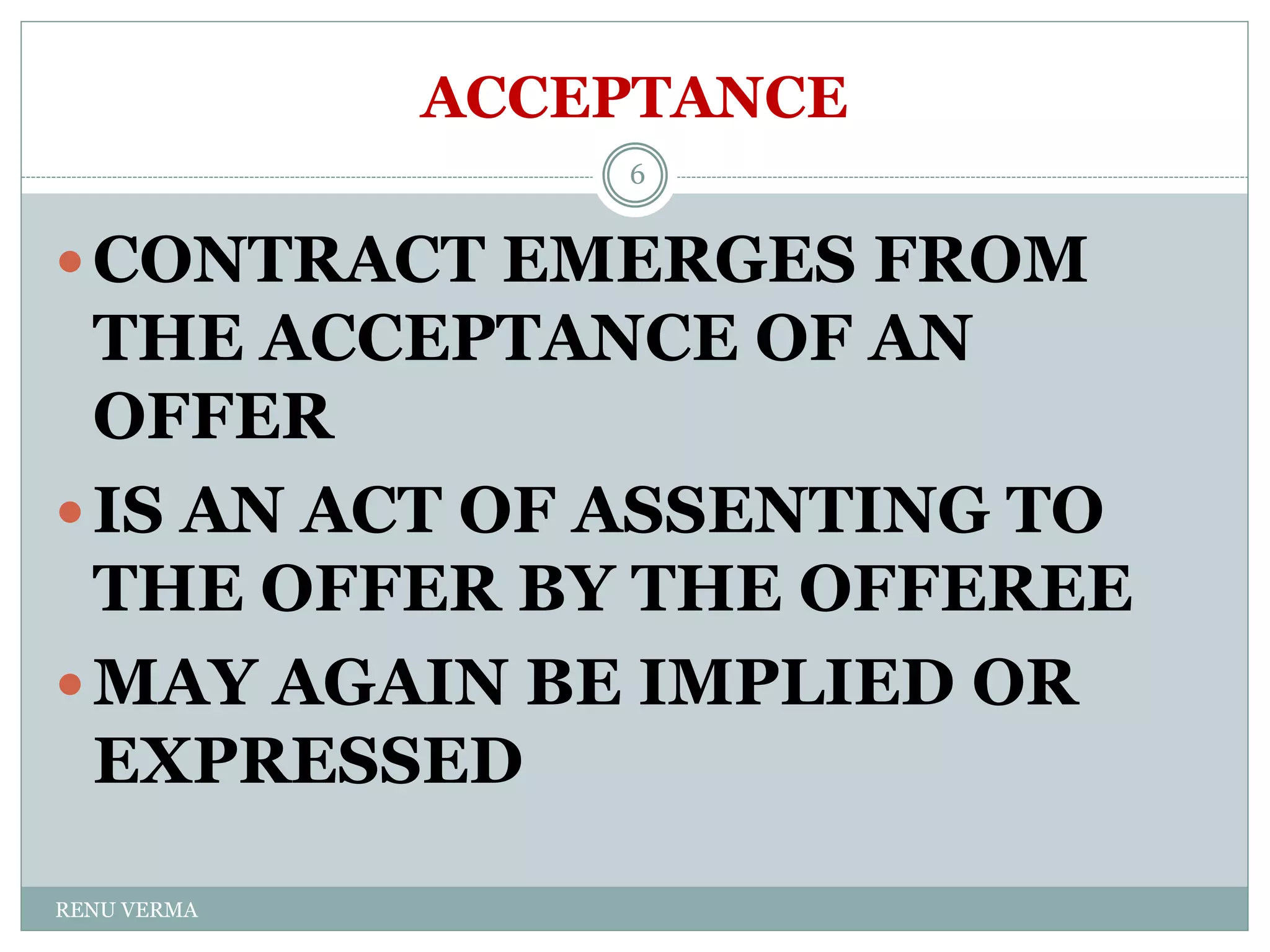 Offer and acceptance | PPSX