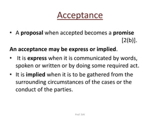 Offer and acceptance/Law of Contract/Business Law | PPT