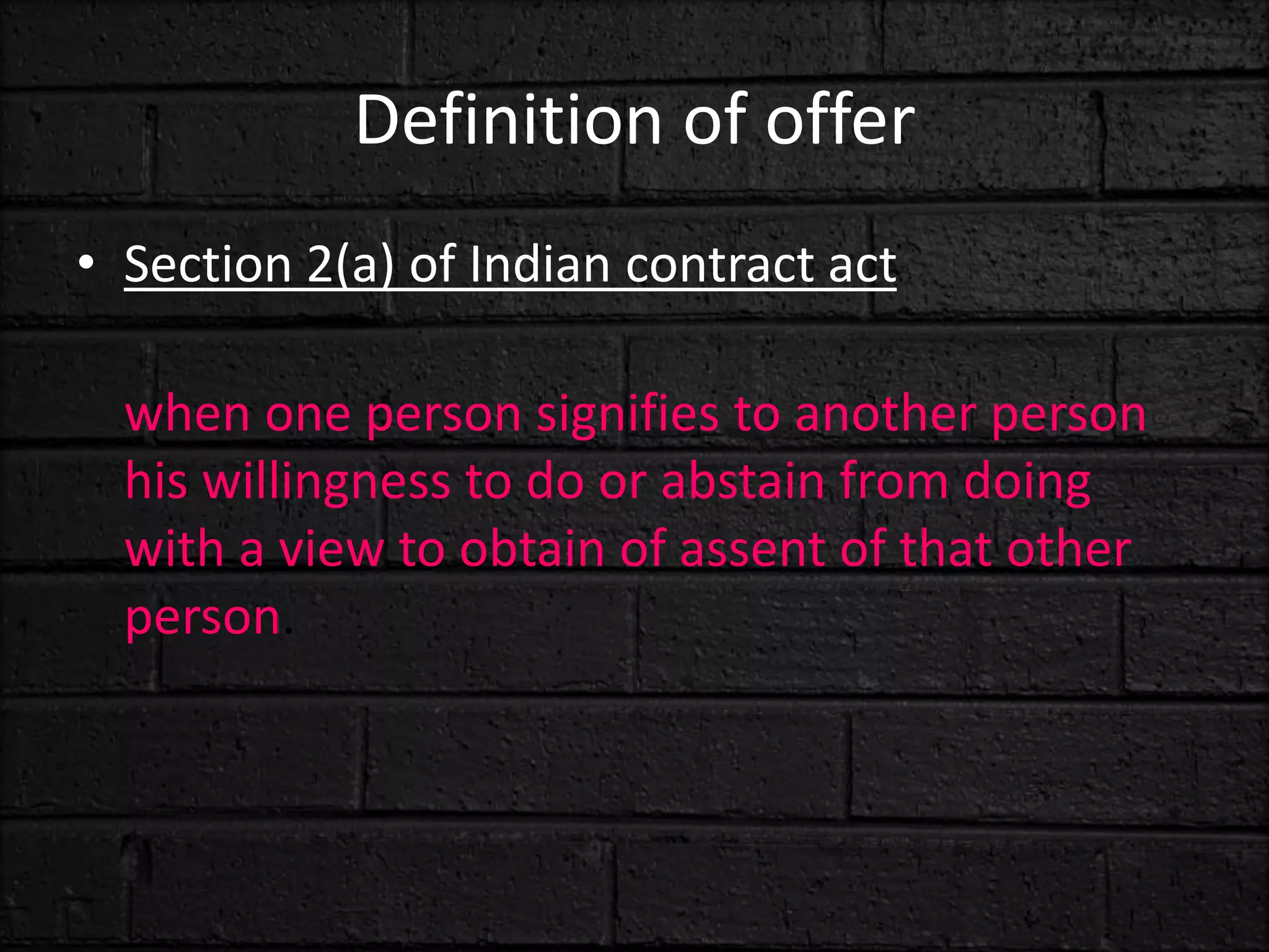 Offer and acceptance | PPTX