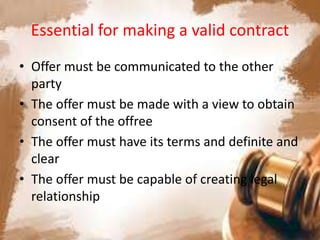Offer and acceptance | PPTX