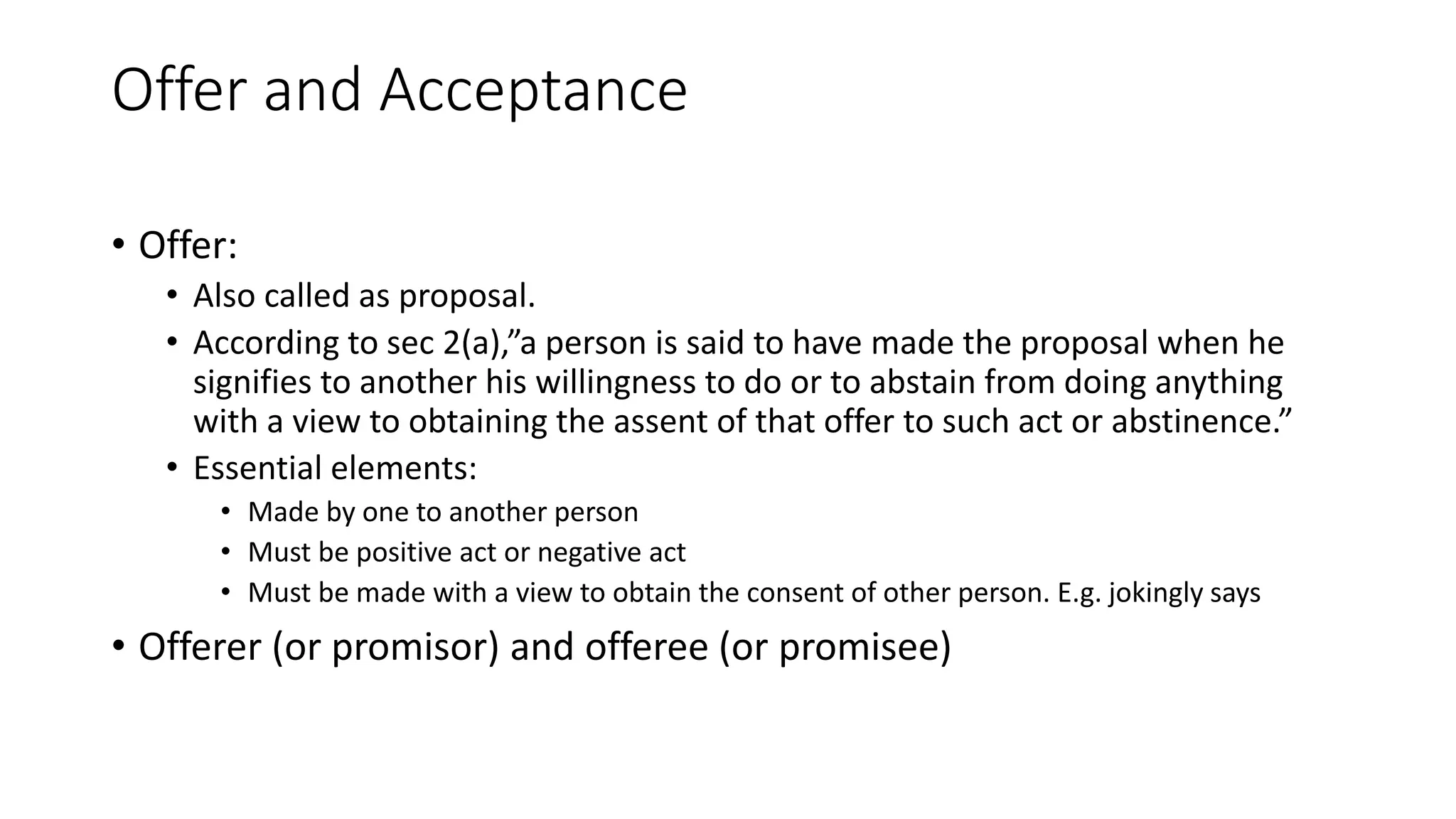 Offer and acceptance | PPTX