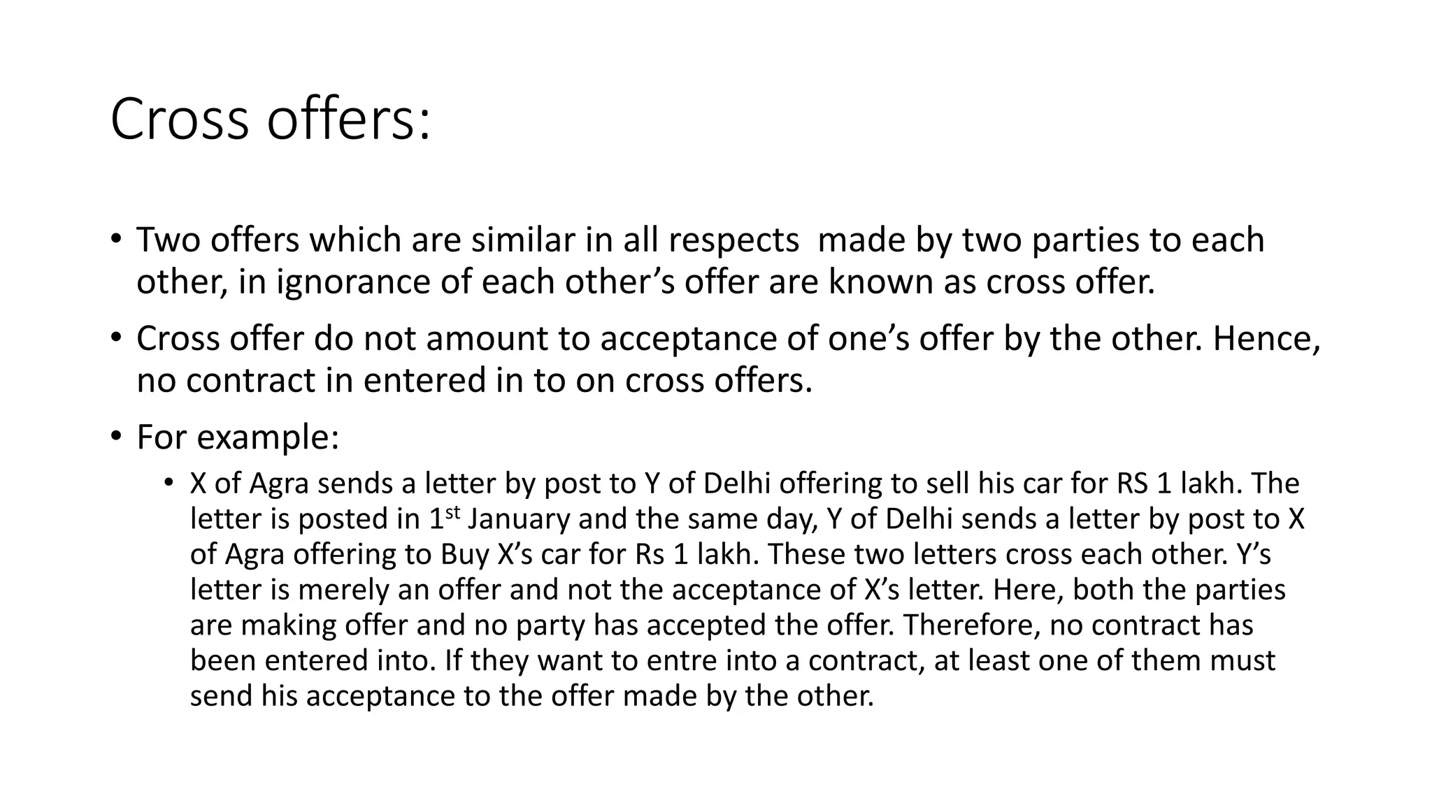 Offer and acceptance | PPTX