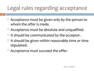 acceptance must be absolute and unqualified - Charles Simpson