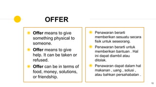 OFFERS AND SUGGESTION MATERIAL | PPTX | Food & Drink