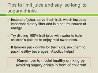 Offer healthy beverages | PPTX