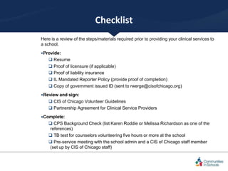Offering counseling to cis of chicago schools | PPT