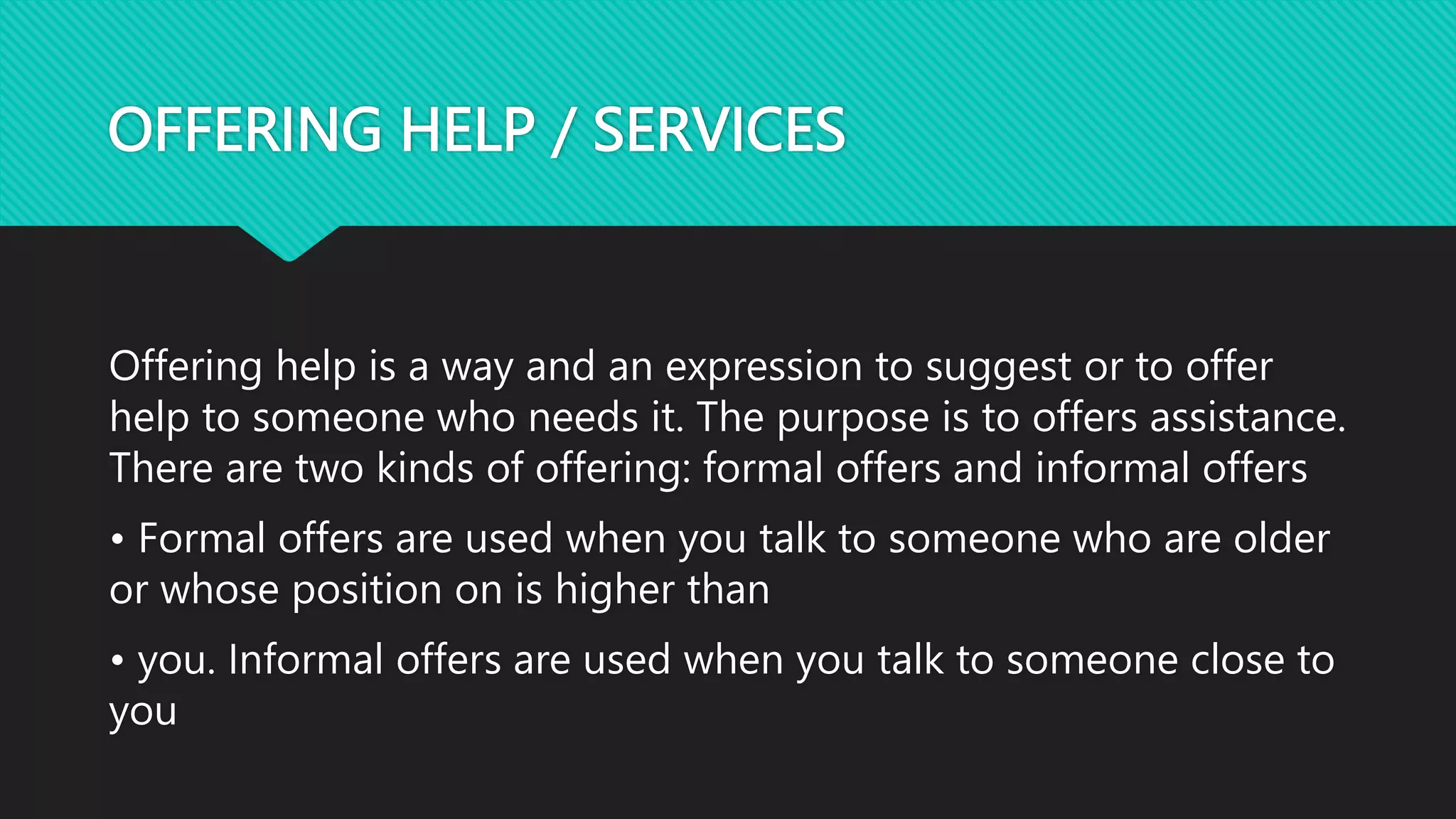 OFFERING HELP.ppt