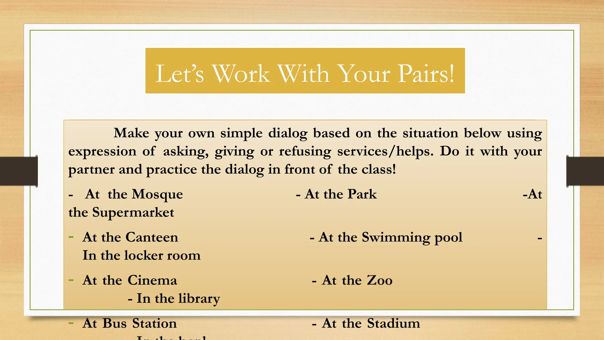 Offering help and ofring help bahasa inggris kelas | PPTX