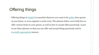 Expressions of Offering Something | PPTX