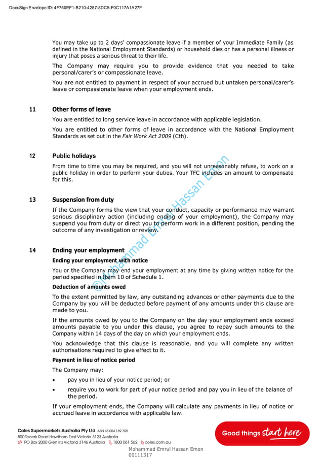 Offer Letter_EC (20201116-163318543) - Mohammad Emrul Hassan Emon Signed.pdf | Human Resources ...