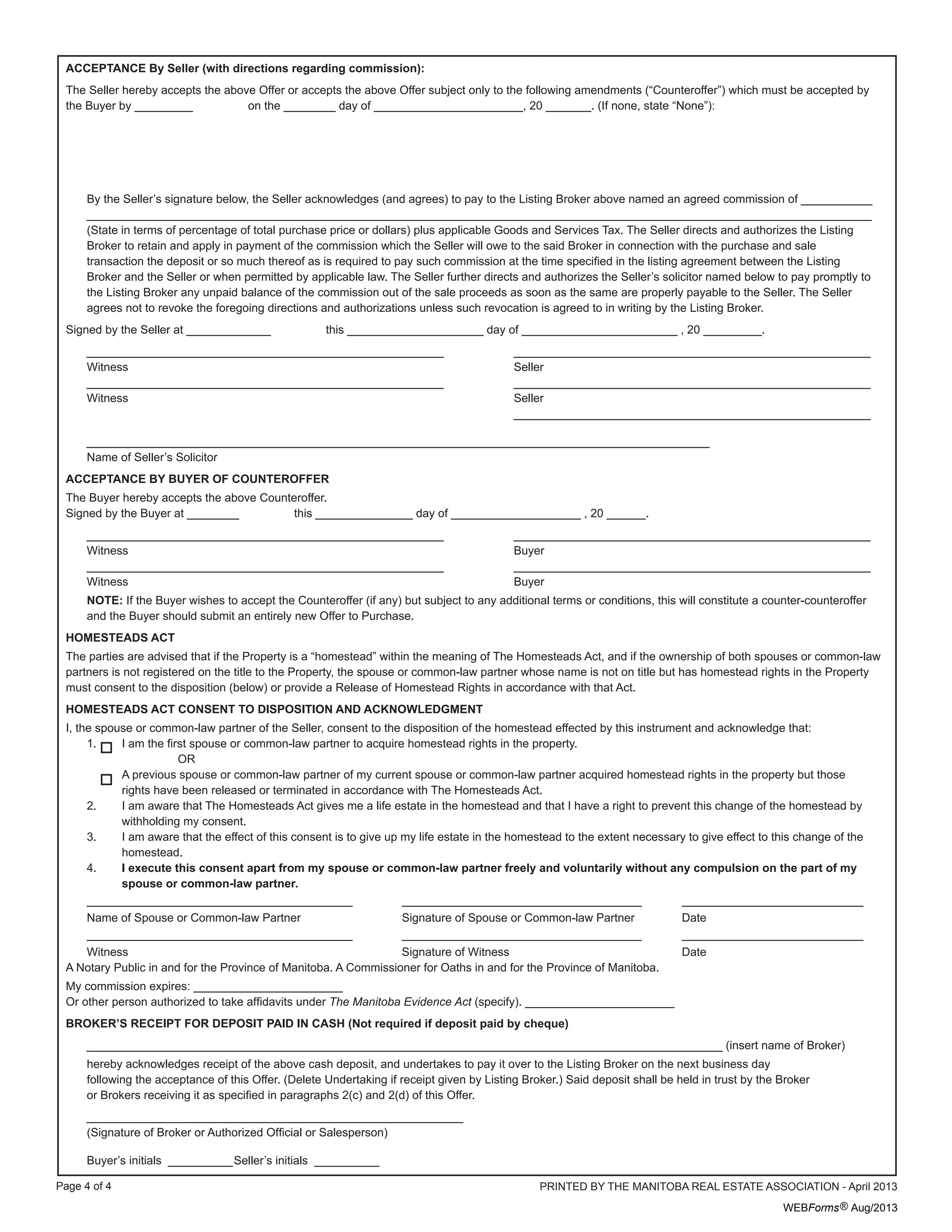 Winnipeg Residential Offer to Purchase Form | PDF