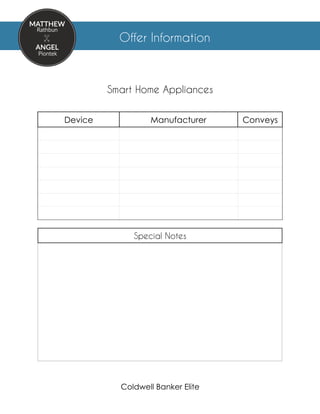 Matthew Rathbun's Real Estate Offer Assistant Packet | PDF