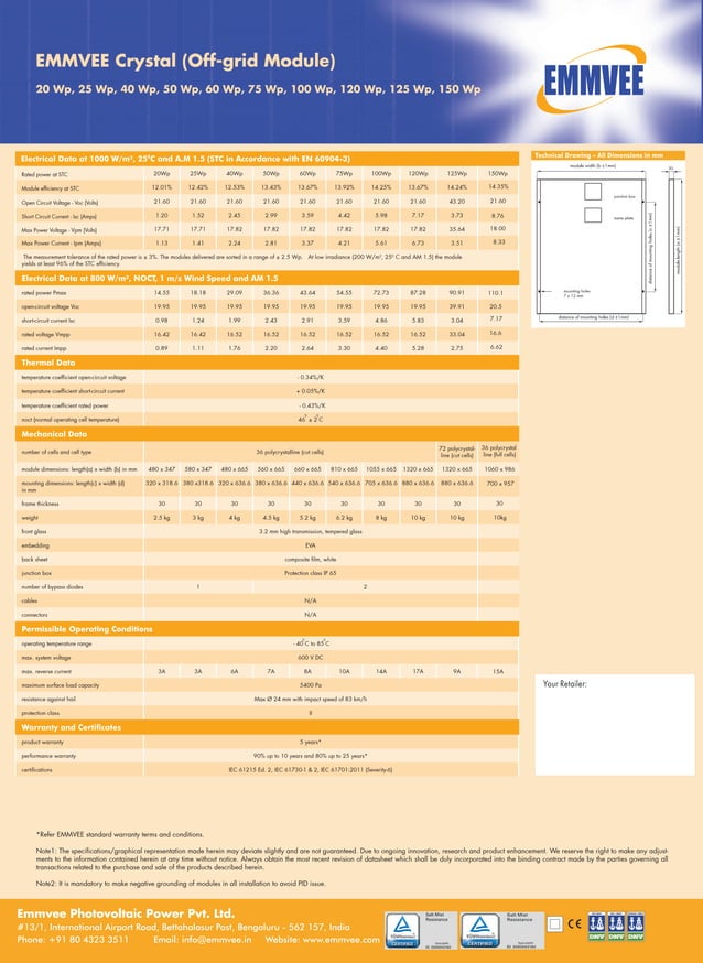 Emmvee Crystal Off-grid Module: | PDF