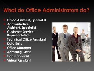 Office Administration Program | PPT