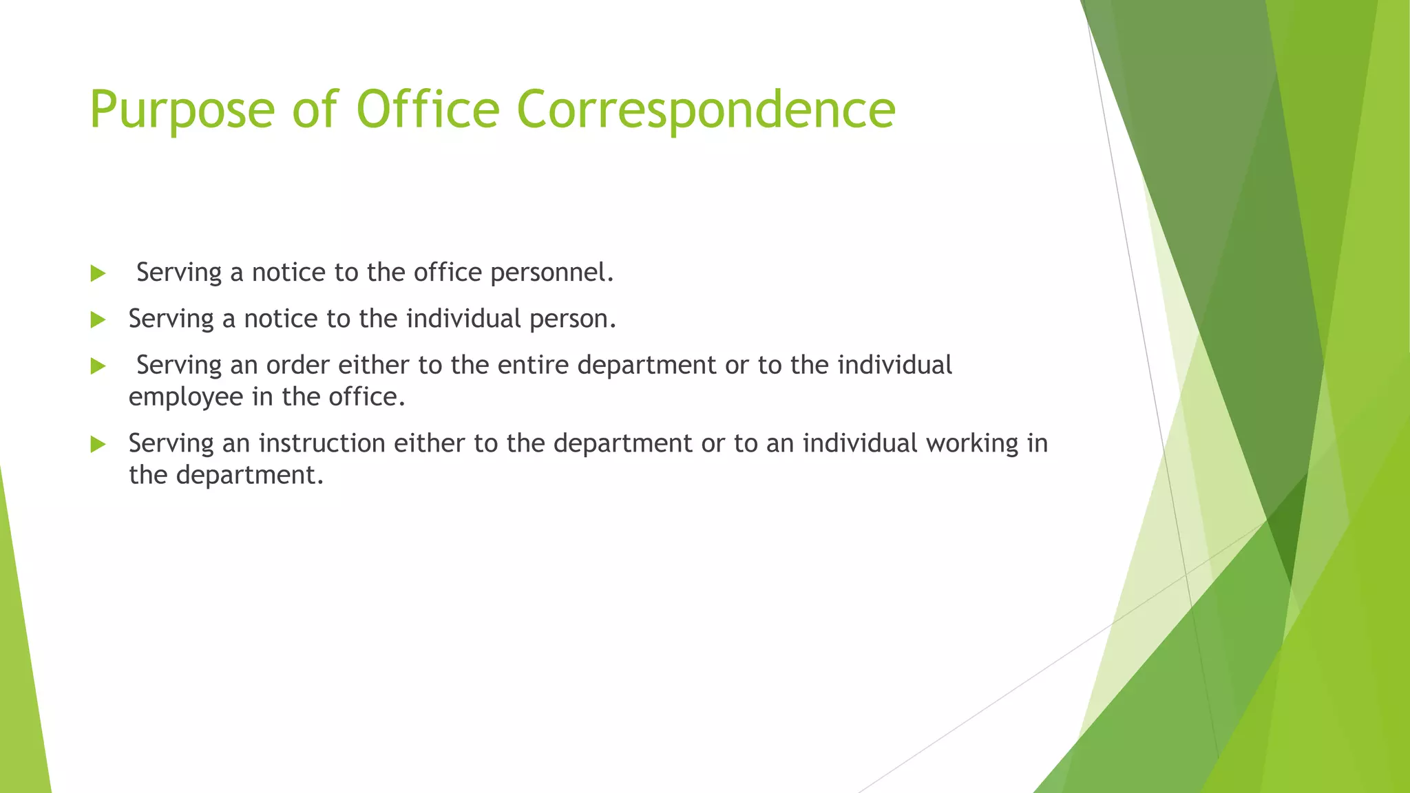 Office correspondence | PPTX
