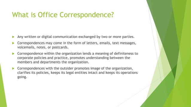 Office correspondence | PPTX
