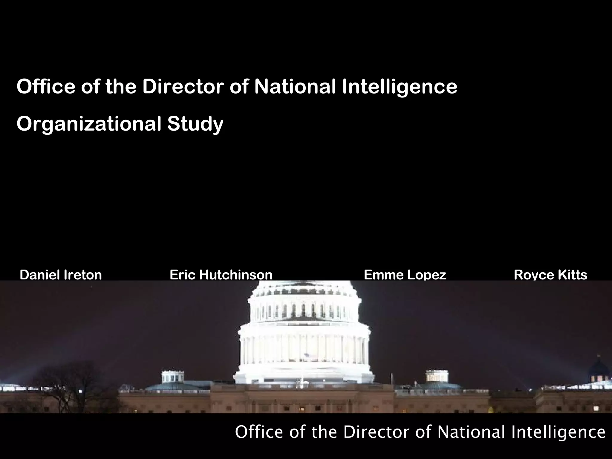 Office of the Director of National Intelligence | PPT