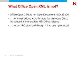 Office OpenXML: a technical approach for OOo. | PPT